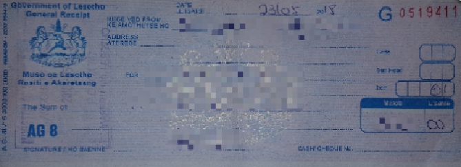 payment receipt name reservation