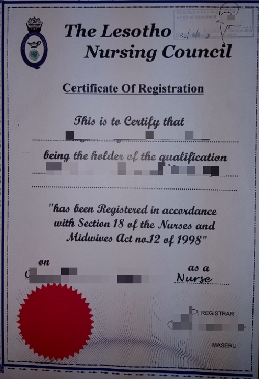 certificate of registration lnc certified